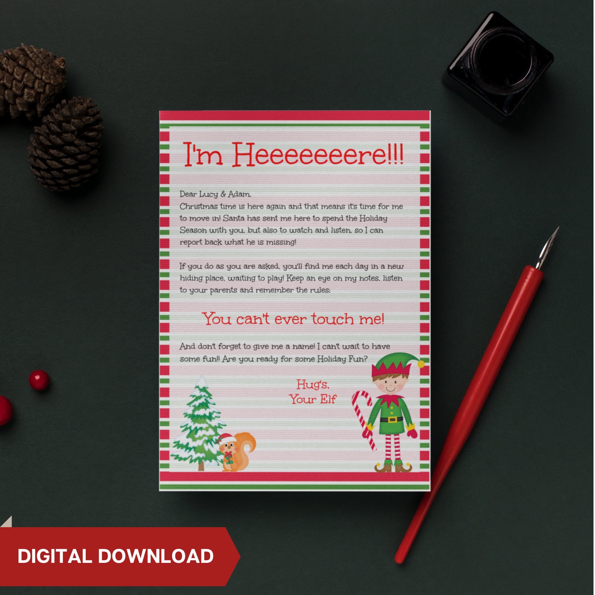 PERSONALIZED ELF LETTER Kids Christmas Elf Arrival Letter - Etsy UK