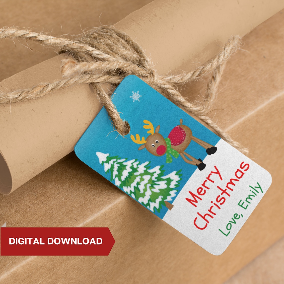 PERSONALIZED CHRISTMAS TAGS Editable Christmas Tags Christmas Name Tags ...