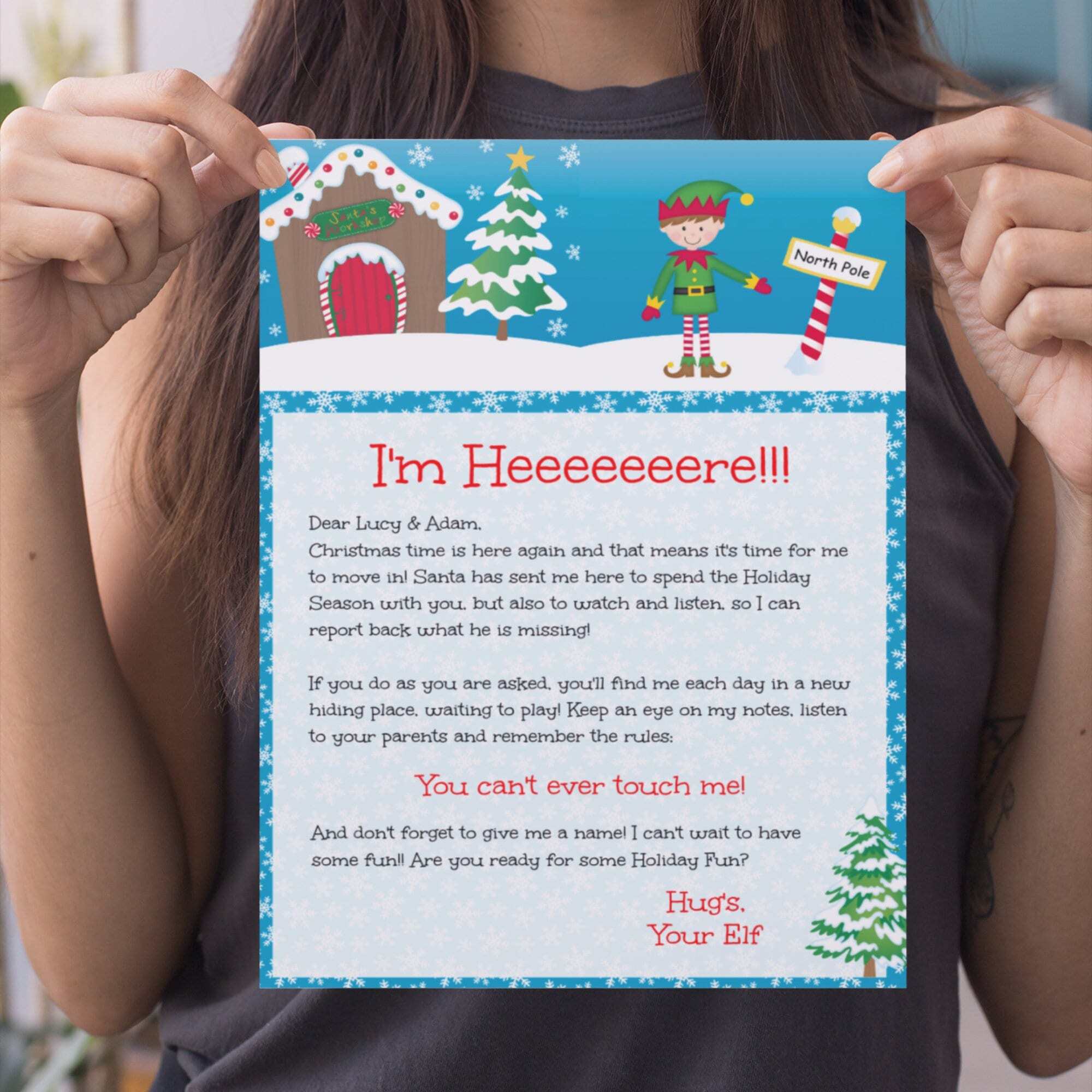 PERSONALIZED ELF LETTER | Kids Christmas Elf Arrival Letter | Welcome ...