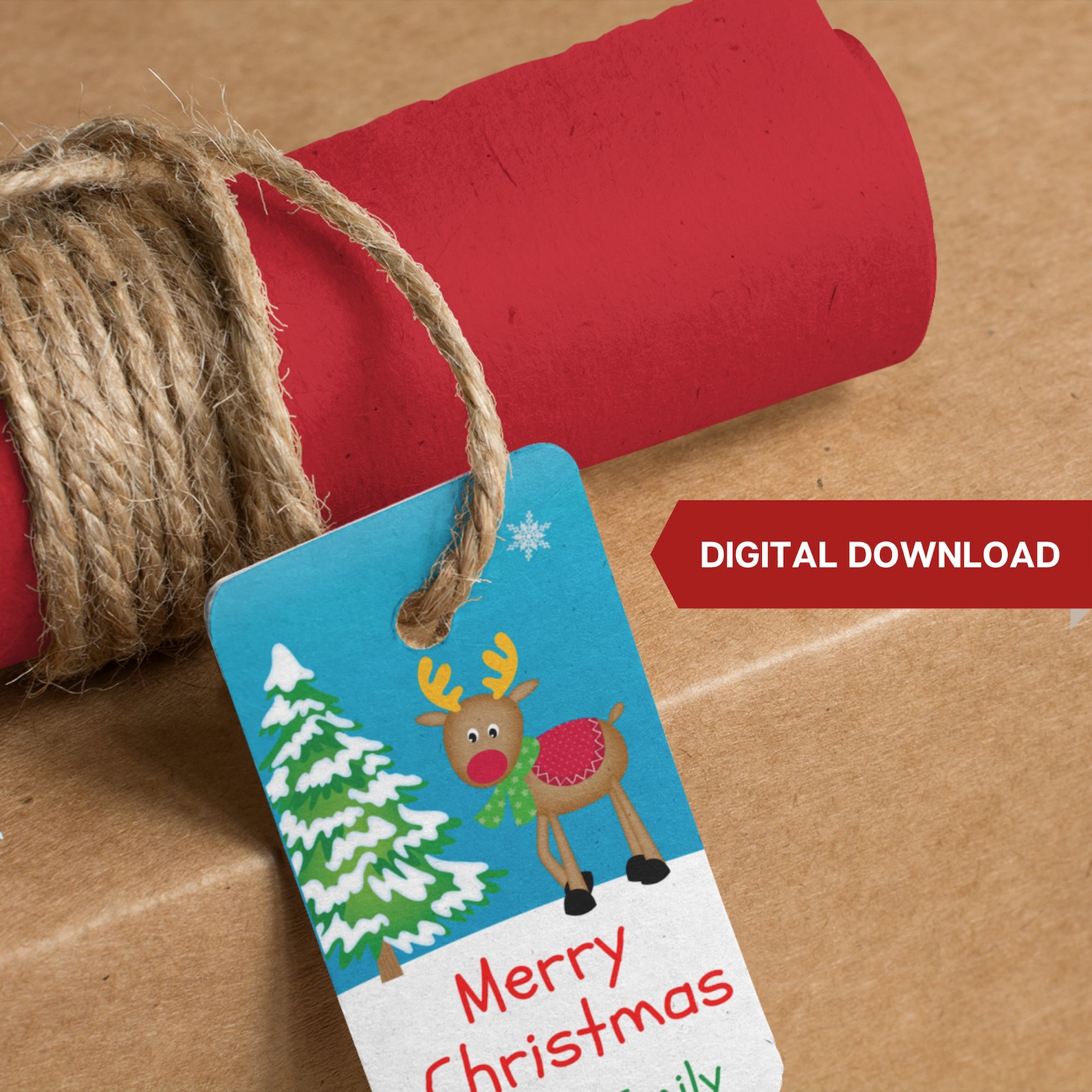 PERSONALIZED CHRISTMAS TAGS Editable Christmas Tags Christmas Name Tags ...