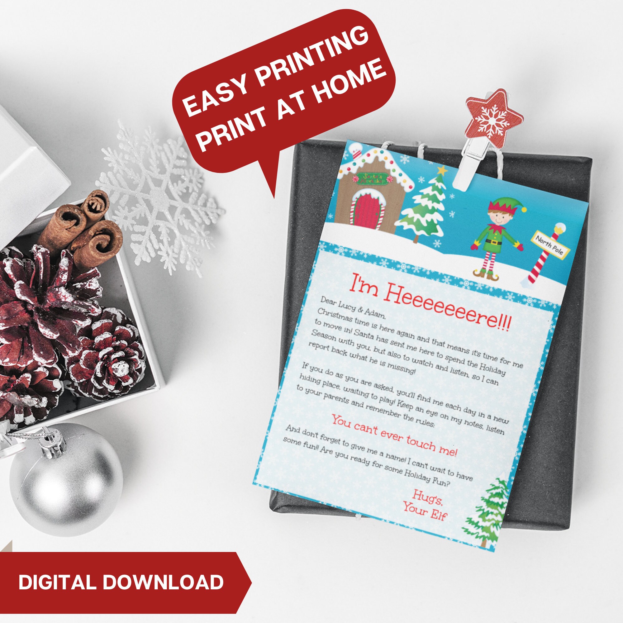 PERSONALIZED ELF LETTER Kids Christmas Elf Arrival Letter - Etsy UK