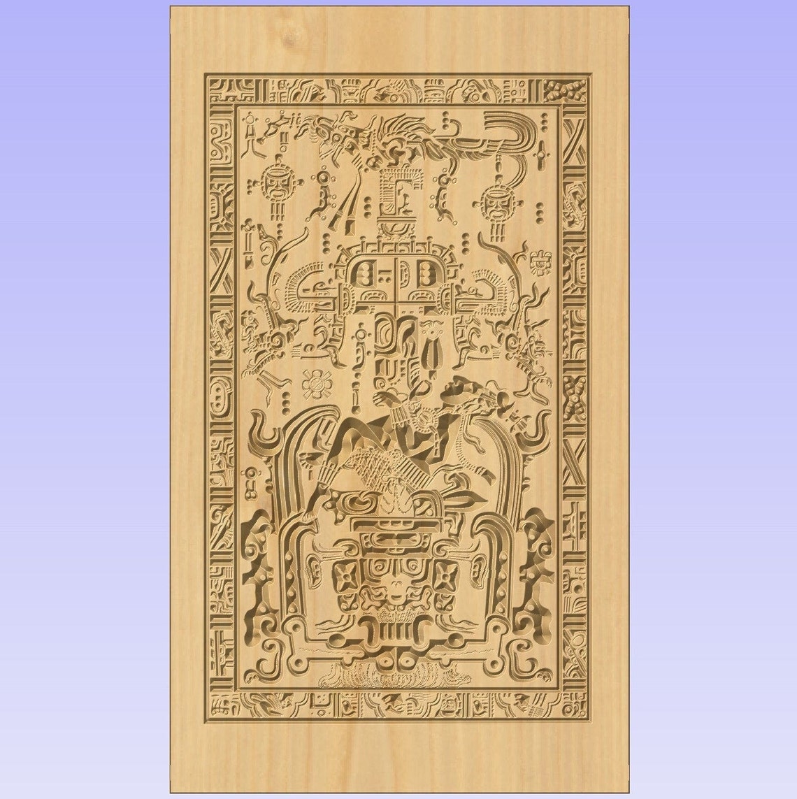 Pacal the Great Sarcophagus Lid , Digital Download of Crv Dxf Svg Pdf ...