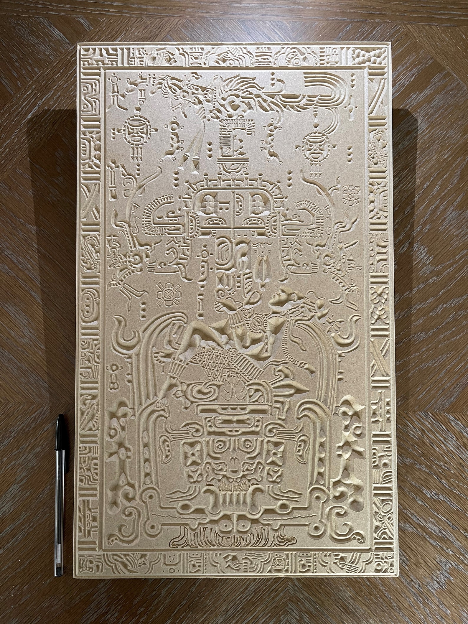 Pacal the Great Sarcophagus Lid , Digital Download of Crv Dxf Svg Pdf ...