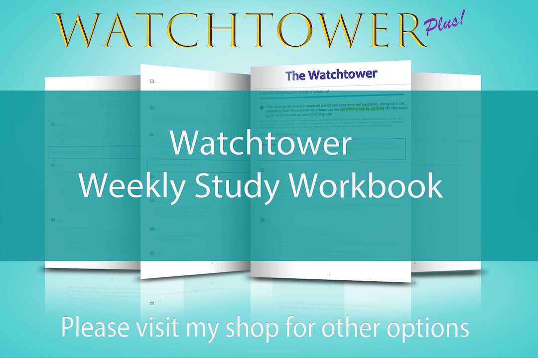 CURIOUS? Here is a PAST Edition - WATCHTOWER Study Workbook - Meetings ...