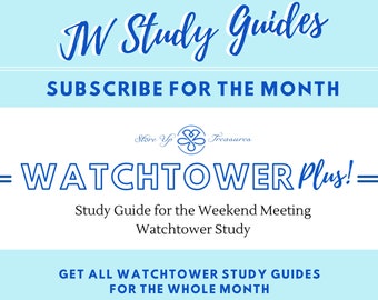 Jw Watchtower Study - Etsy