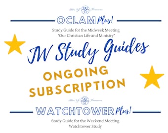 Jw Watchtower Study - Etsy