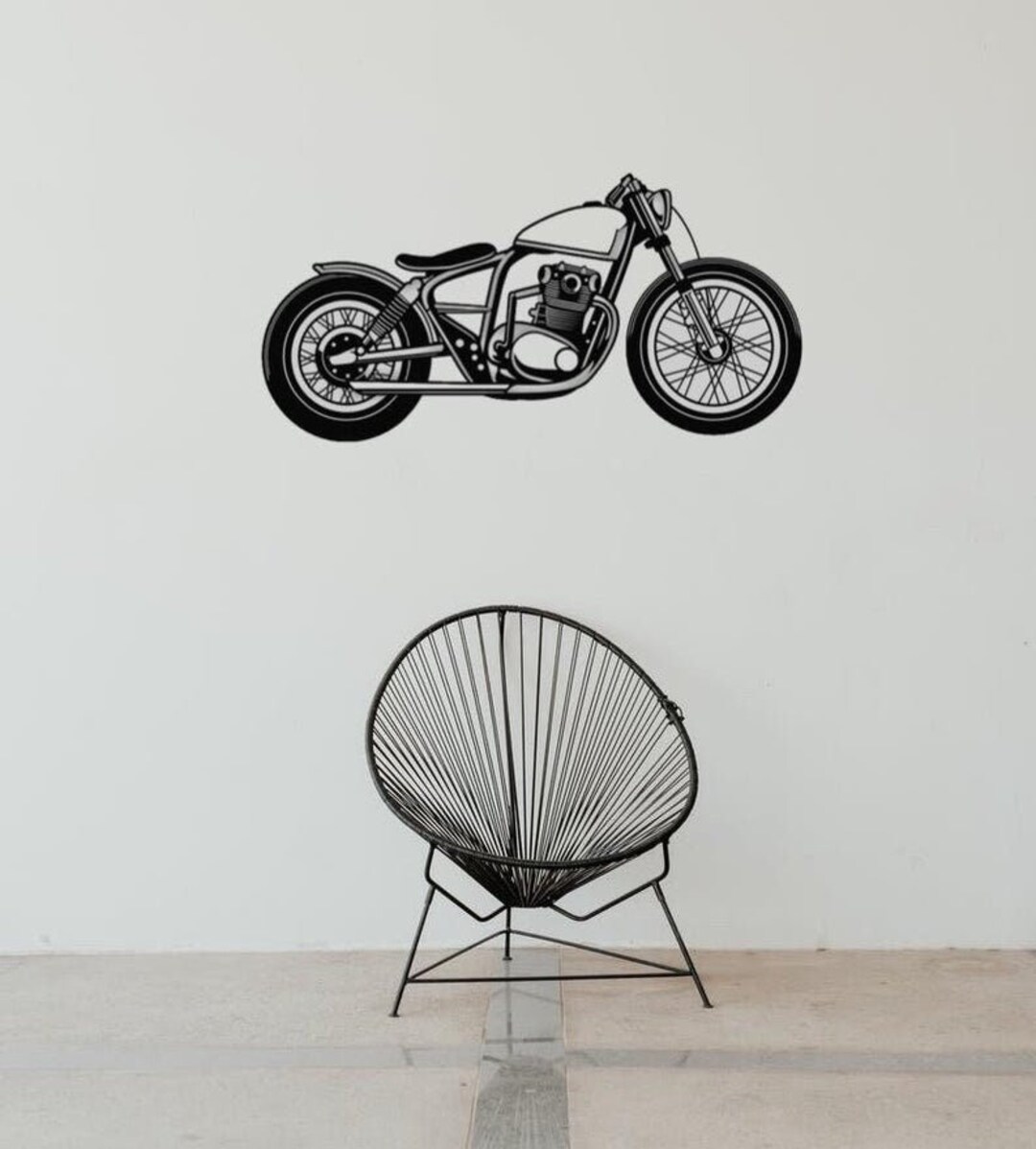 Large Metal Motorcycle Wall Art, Biker Art, CHOPPER Sign, Metal Wall ...