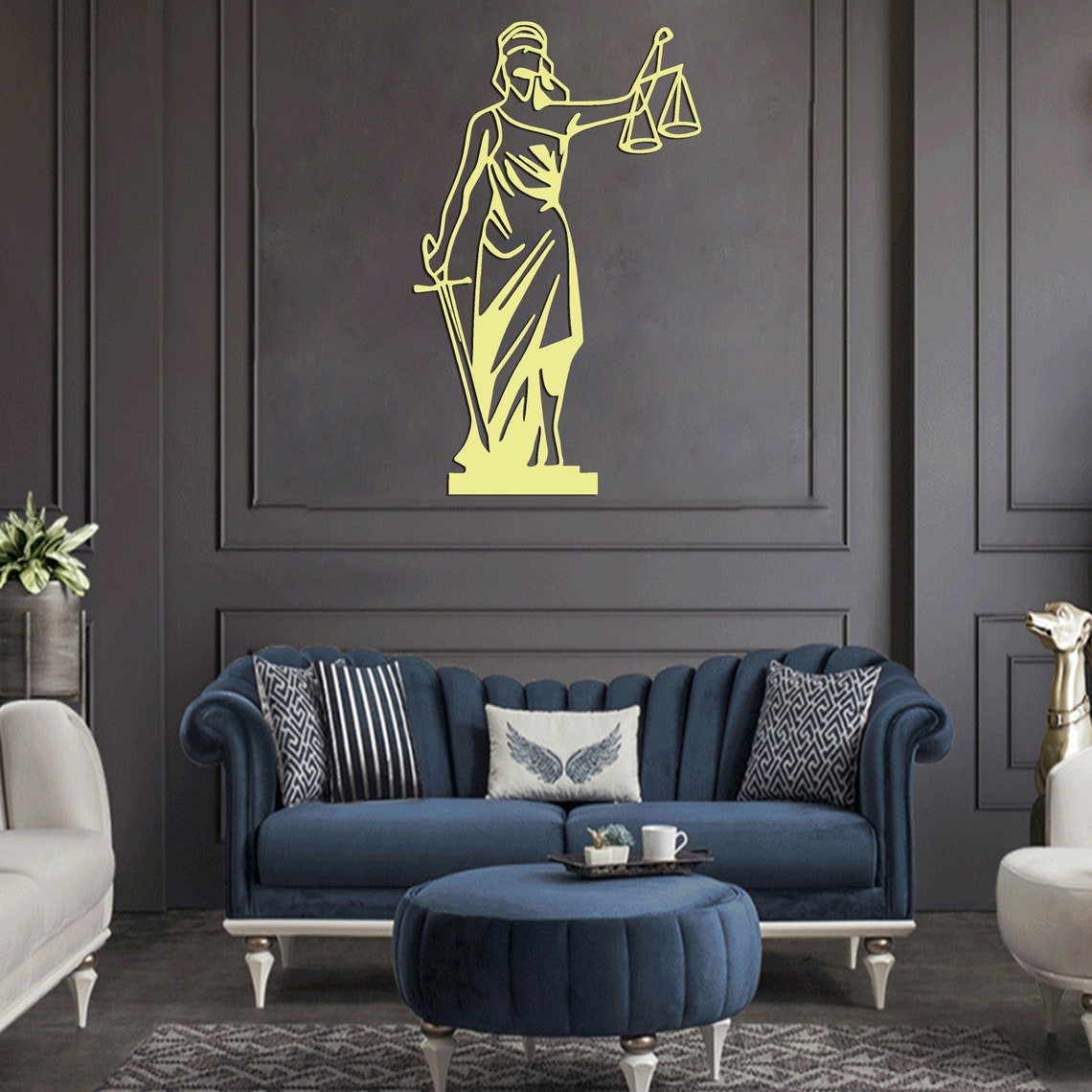 Lady Justice Metal Wall Decor Themis Metal Wall Art Justitia - Etsy