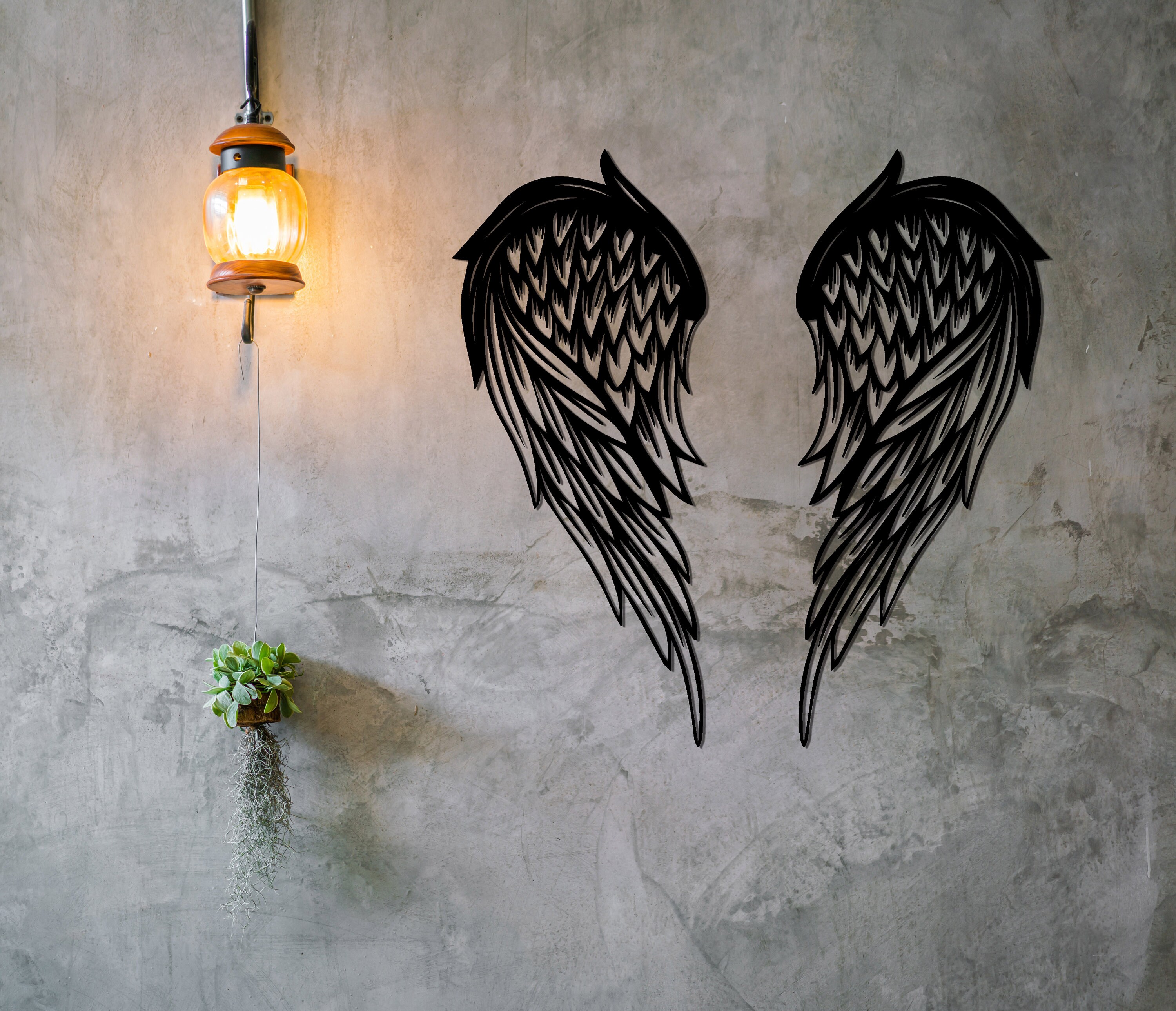 Large Metal Wall Art Decor Angel Wings Wall Decor Metal Wall - Etsy