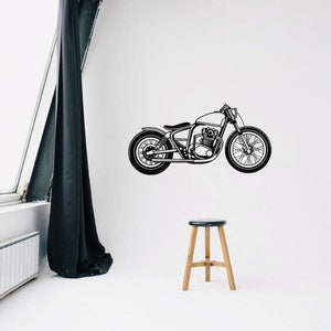 Large Metal Motorcycle Wall Art, Biker Art, CHOPPER Sign, Metal Wall ...
