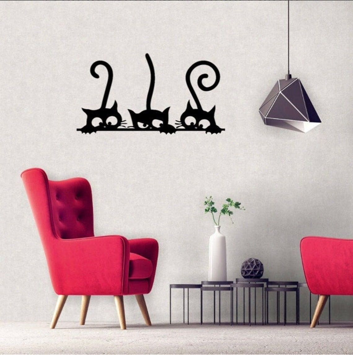 Cats Metal Wall Art Metal Wall Sign Metal Wall Hangings - Etsy
