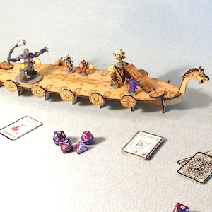 Laser Cutting Files SVG PDF CDR - Fantasy - Viking Ship- Dnd - Tabletop ...