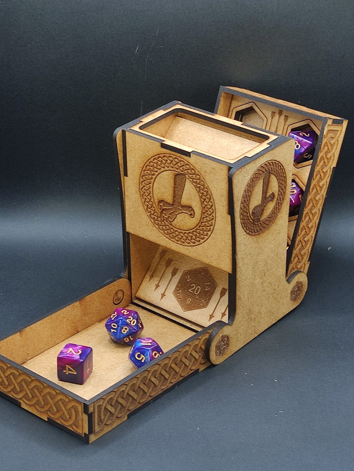 Dice Tower - Dice Tower - Dice Box - Foldable - Laser Cut File - SVG ...