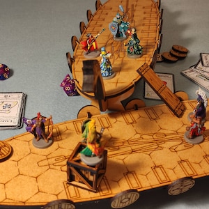 Laser Cutting Files SVG PDF CDR - Fantasy - Viking Ship- Dnd - Tabletop ...