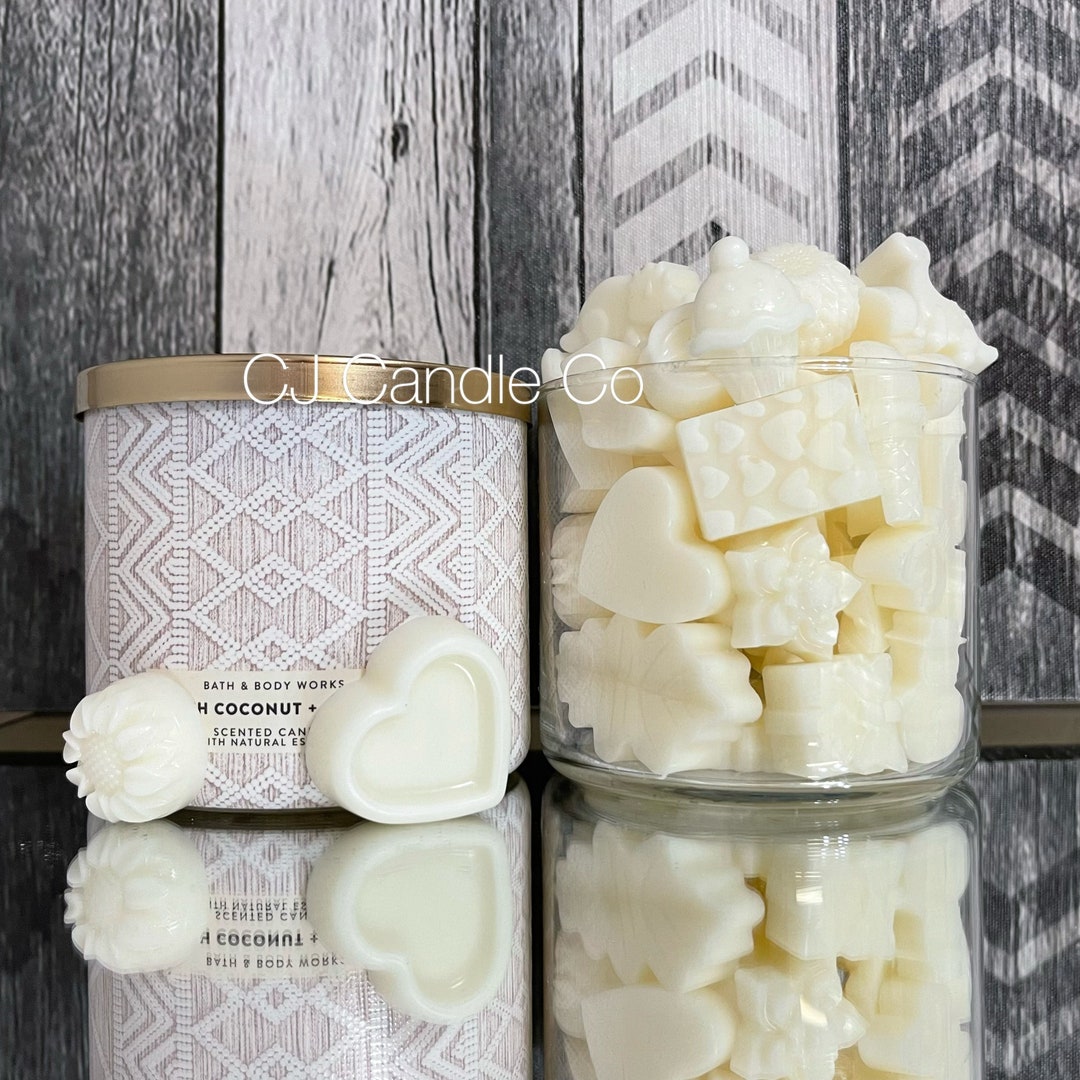 Bath & Body Works Fresh Coconut Cotton Candle Wax Melts Handmade BBW ...