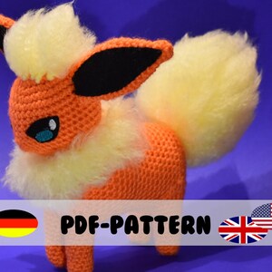 Flareon • Crochet Pattern • Amigurumi PDF File (GERMAN and ENGLISH ...