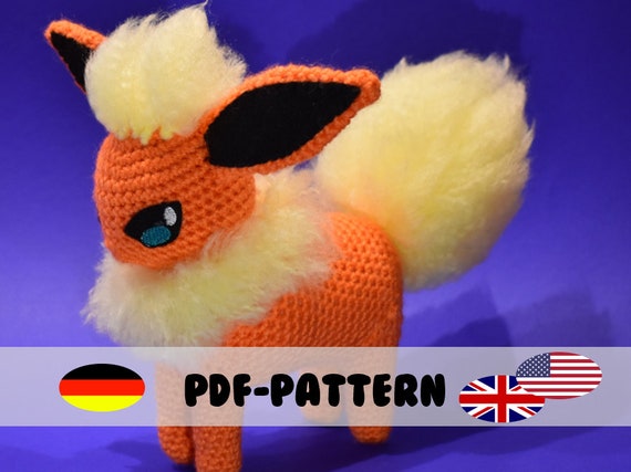 Flareon Crochet Pattern Amigurumi PDF File GERMAN and - Etsy