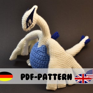 Lugia • Crochet Pattern • Amigurumi PDF File (GERMAN and ENGLISH) Incl ...