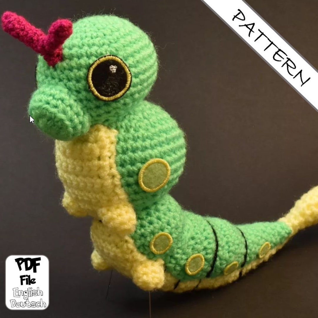 Caterpie • Cute Caterpillar Insect • Crochet Pattern • Amigurumi PDF ...
