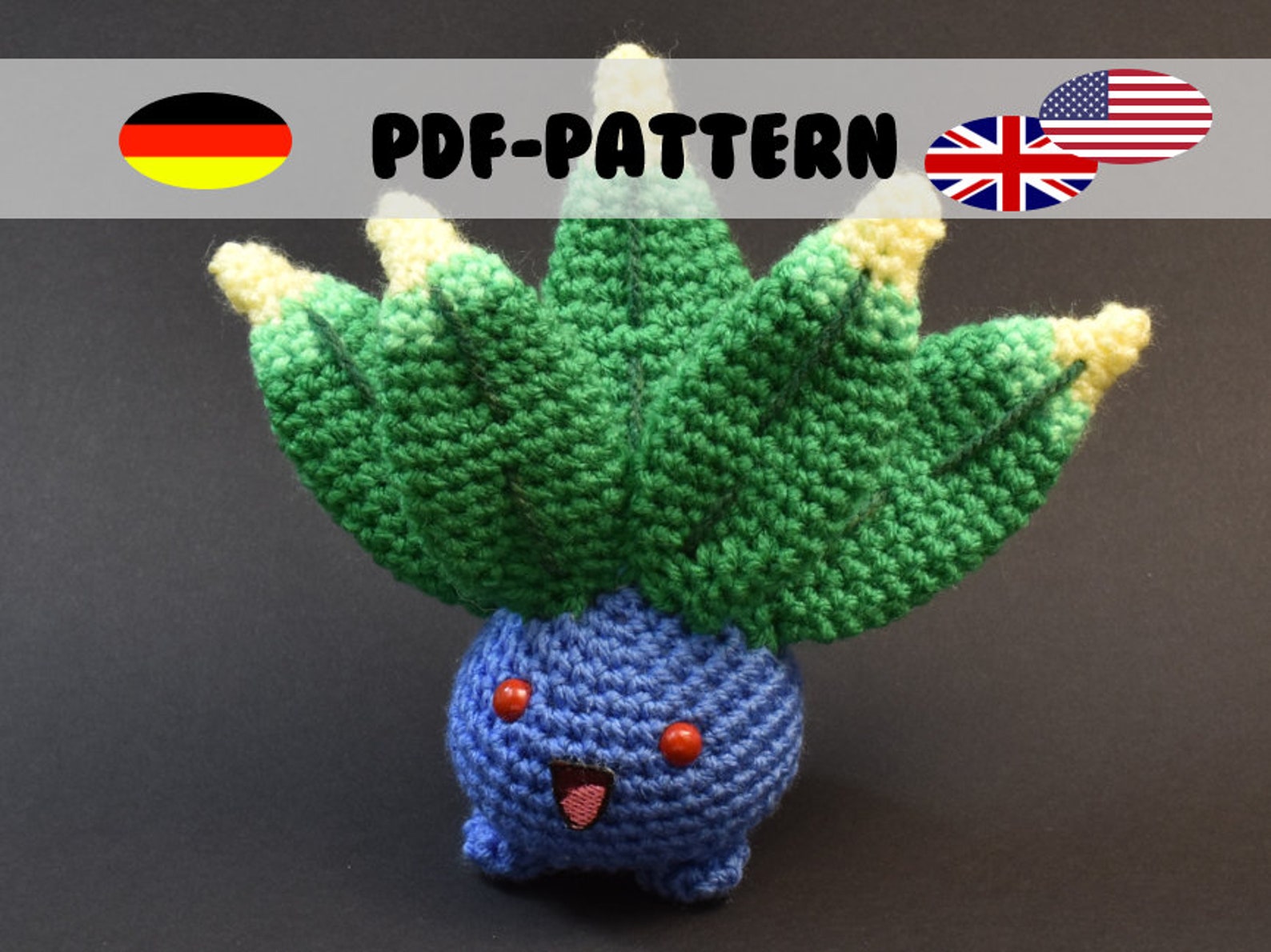 Oddish • Crochet Pattern • Amigurumi PDF File [GERMAN and ENGLISH] Incl ...