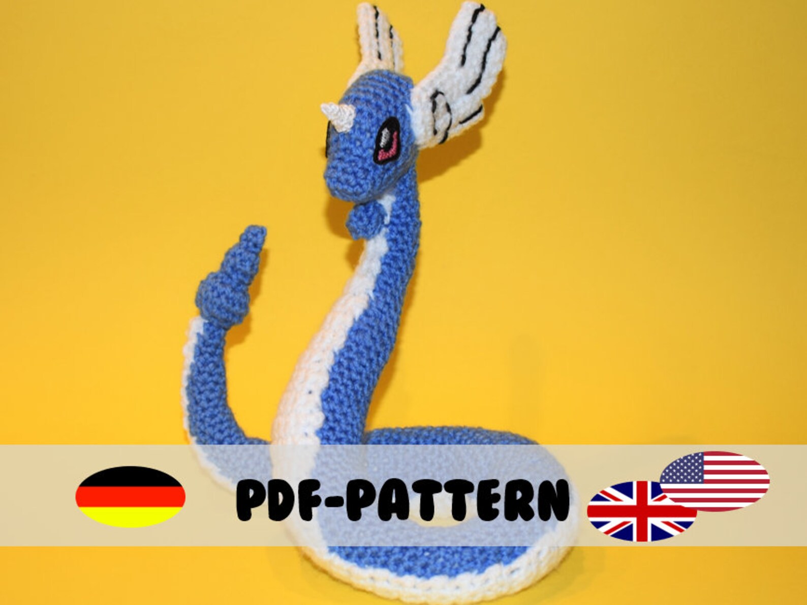 Dragonair Crochet Pattern Amigurumi PDF File GERMAN and - Etsy