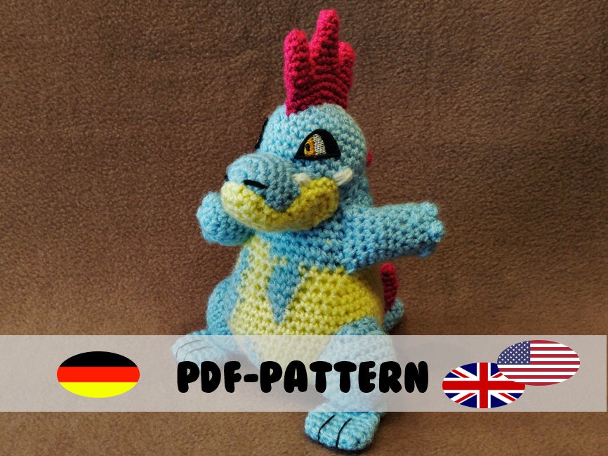Croconaw Crochet Pattern Amigurumi PDF File GERMAN and - Etsy