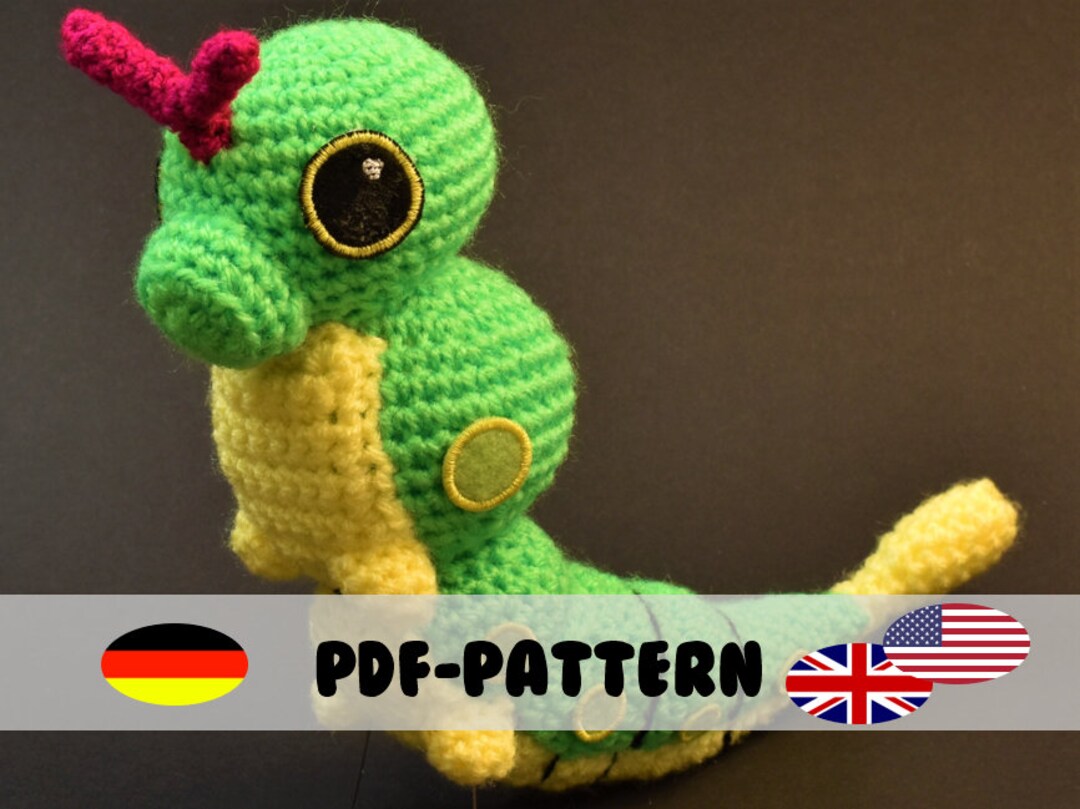 Caterpie Cute Caterpillar Insect Crochet Pattern - Etsy
