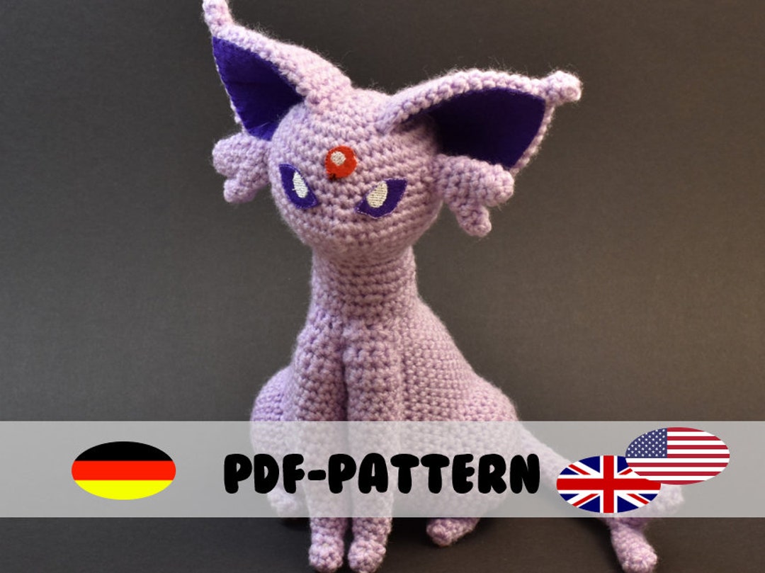 Espeon • Crochet Pattern • Amigurumi PDF File (GERMAN and ENGLISH) Incl ...