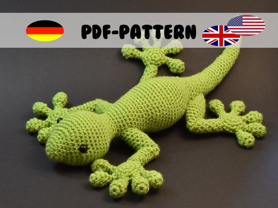 Fynn the Lizard Gecko Crochet Pattern Amigurumi PDF File | Etsy