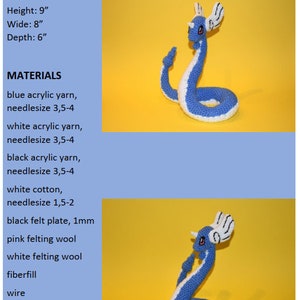 Dragonair • Crochet Pattern • Amigurumi PDF File [GERMAN and ENGLISH ...