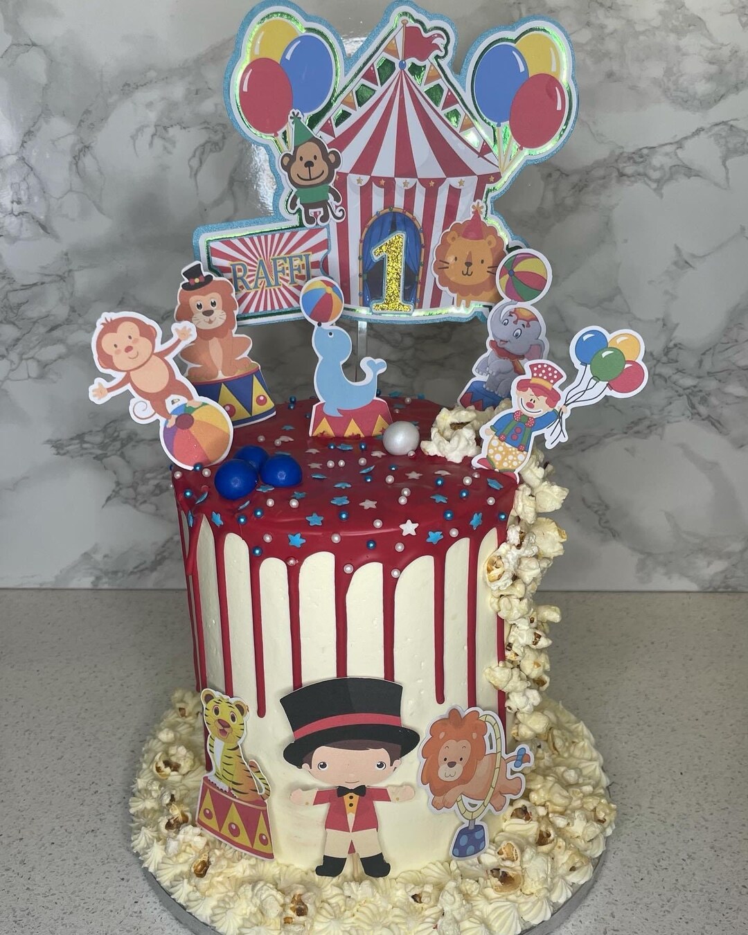 Circus Cake Topper and Decor Set - Etsy