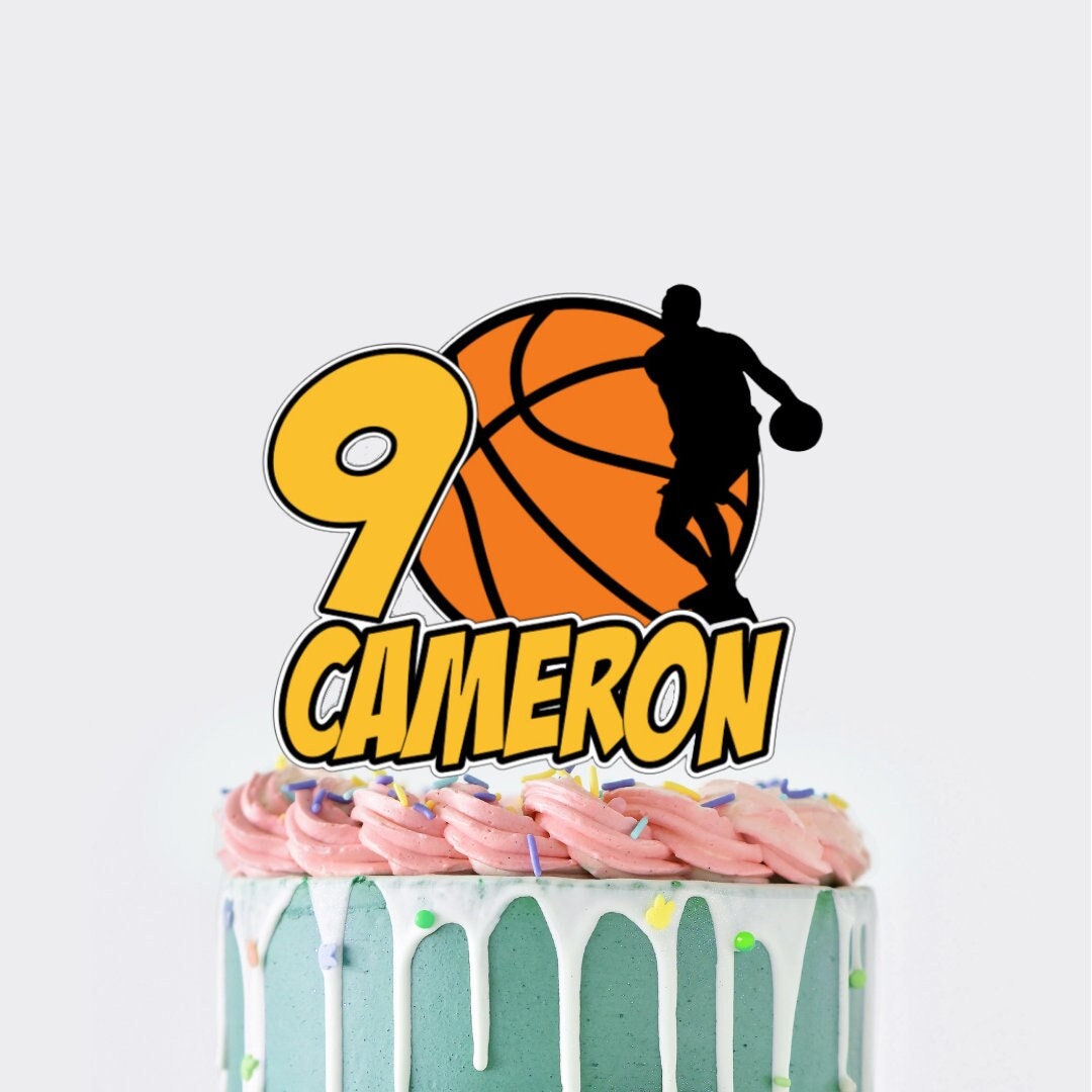 Basketball Cake Topper - Etsy