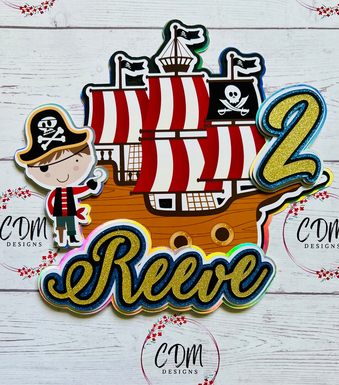 Pirate Cake Topper and Cake Decor - Etsy UK