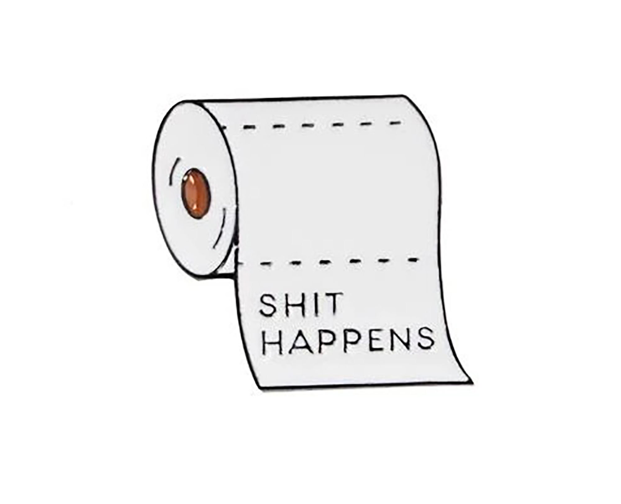 Shit Happens Toilet Paper Enamel Pin - Etsy