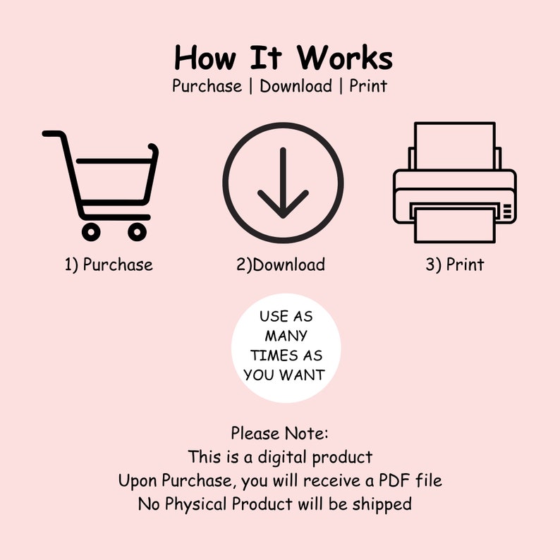 Printable to Do List Checklist Don't Forget List Grocery List PDF ...