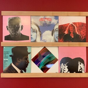 Floating Vinyl Record Shelves in Maple | Etsy