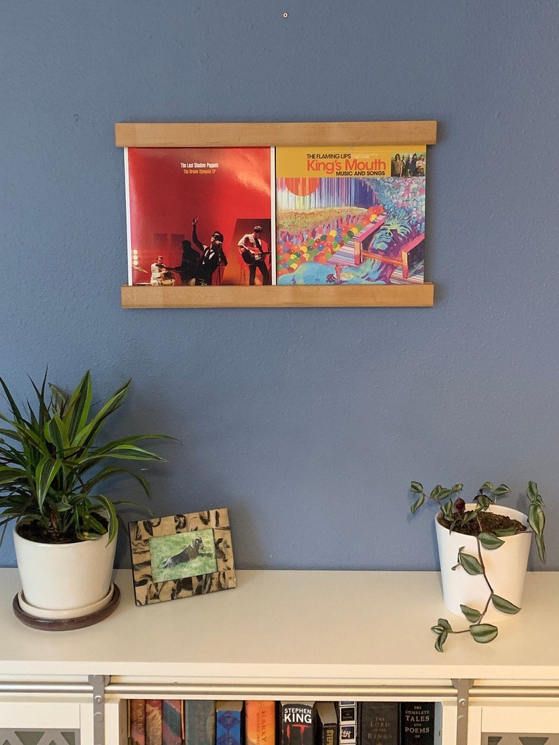 Floating Vinyl Record Shelves in Maple - Etsy
