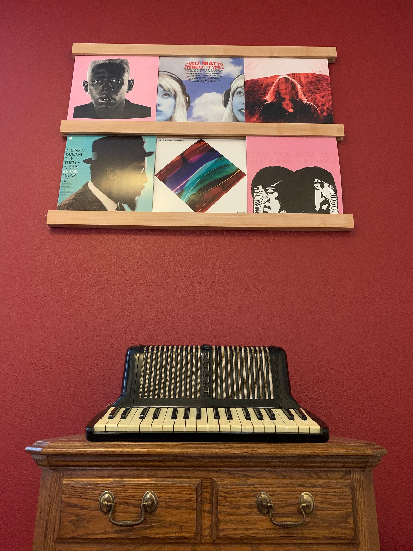 Floating Vinyl Record Shelves in Maple - Etsy