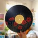 Red Poppy Hand Painted Vinyl Record - Etsy