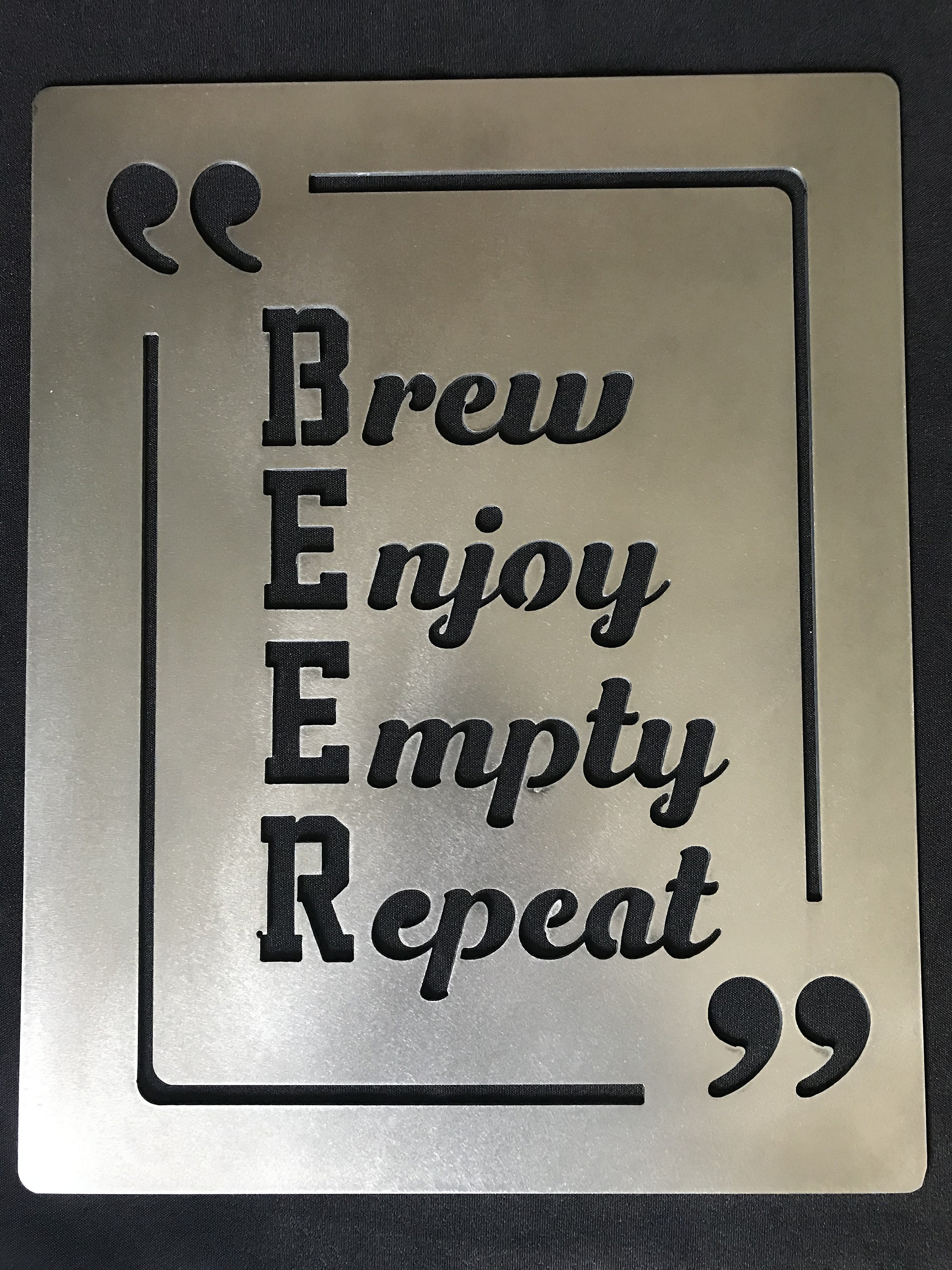 Brew Enjoy Empty Repeat Metal Beer Sign Wall Art Wall Hanging Home ...
