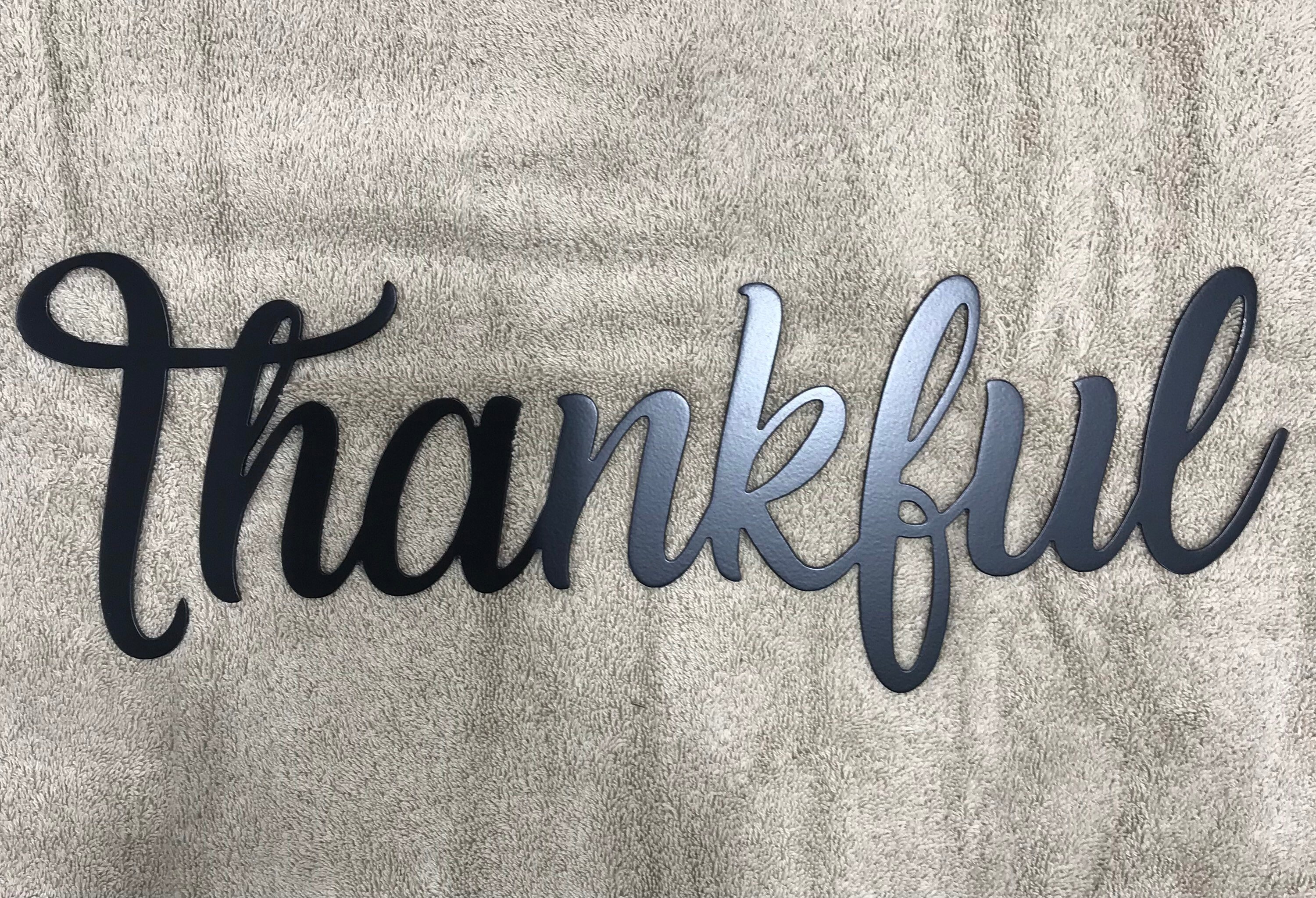 Thankful Words / Steel Metal Words / Wall Decor / Wall Art / Home Decor ...