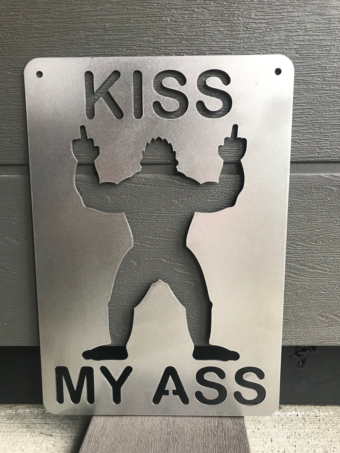 Bigfoot - Big Foot - Sasquatch - Middle Finger - FU - Metal Art ...