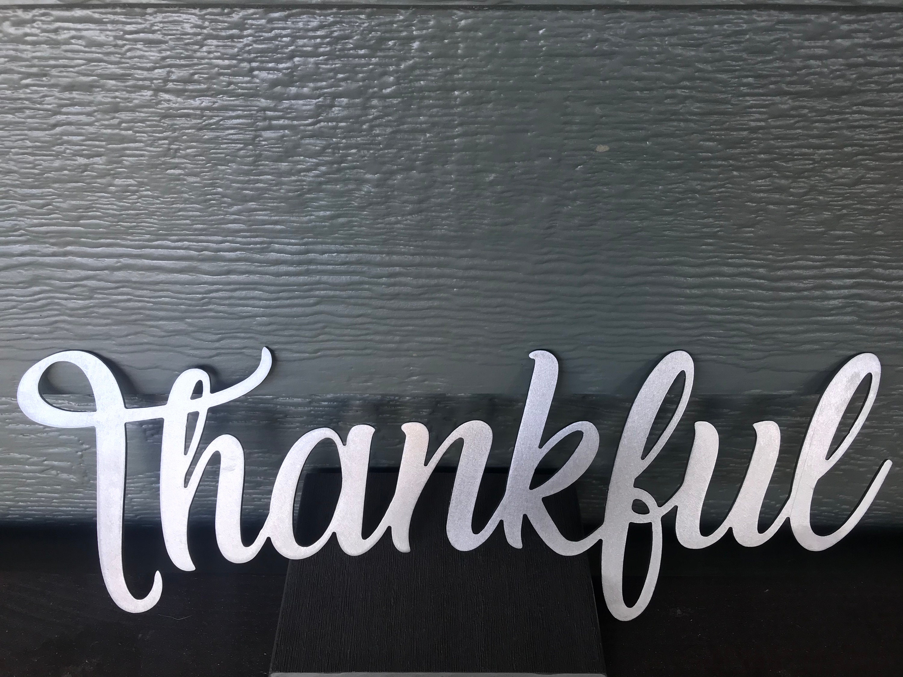 Thankful Words / Steel Metal Words / Wall Decor / Wall Art / Home Decor ...