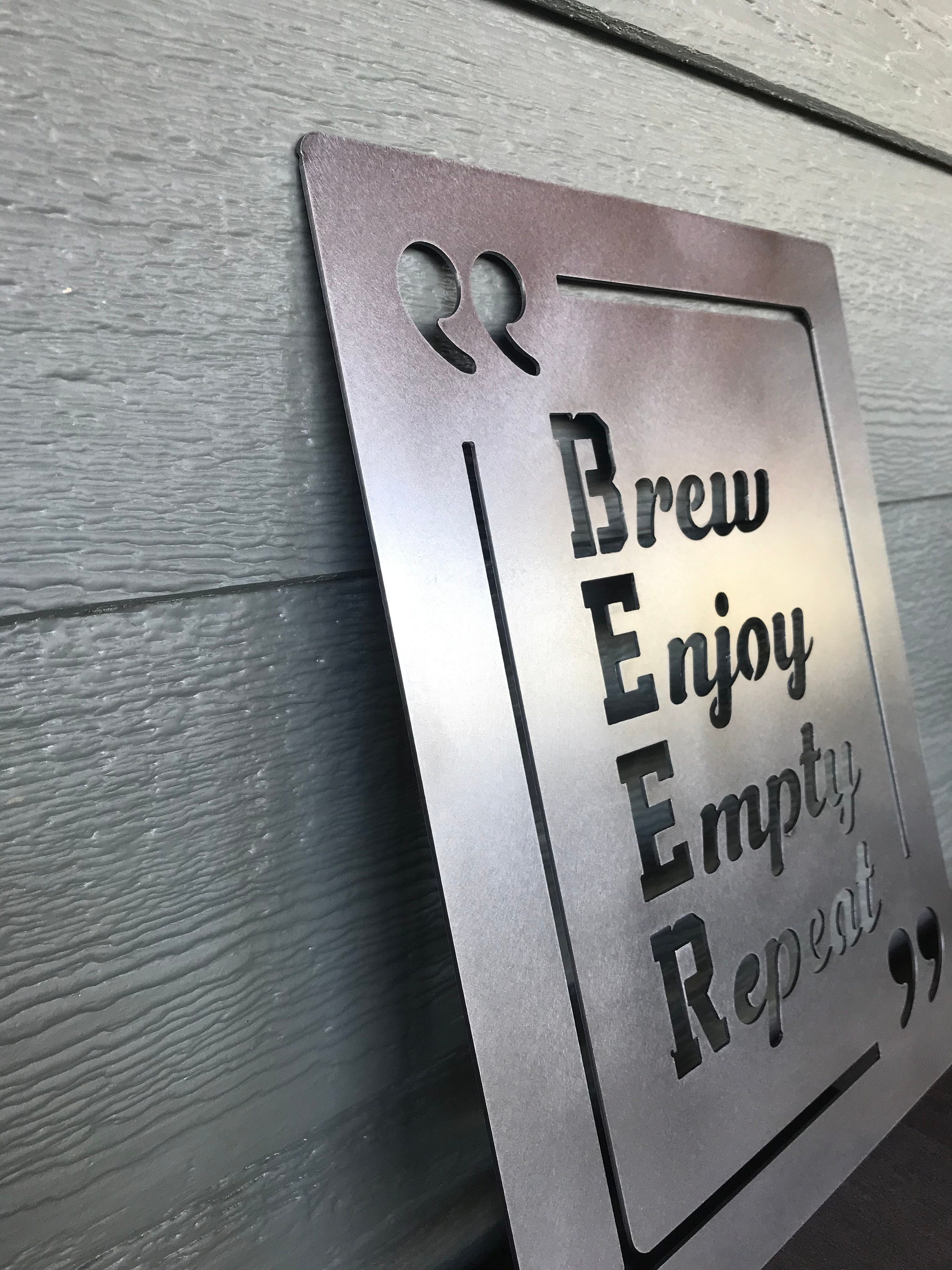Brew Enjoy Empty Repeat Metal Beer Sign Wall Art Wall Hanging Home ...