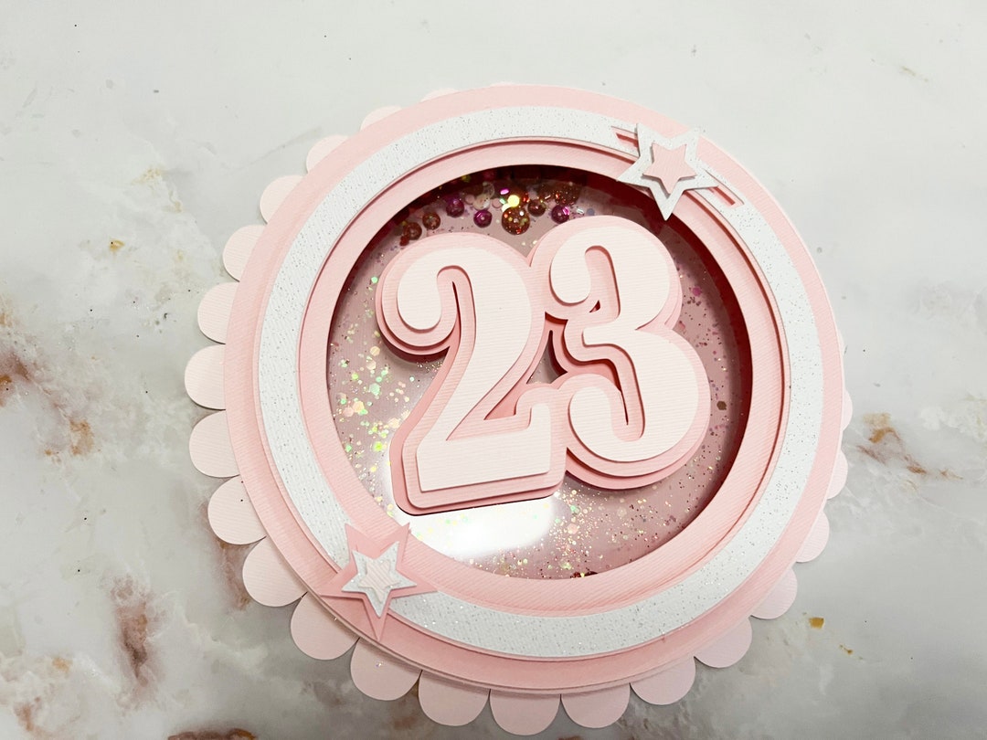 Shaker Scalloped Cake Topper SVG, **(stripe is Included)**, Cutting ...