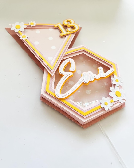 Shapes Shaker Cake Topper SVG stripe is Included - Etsy