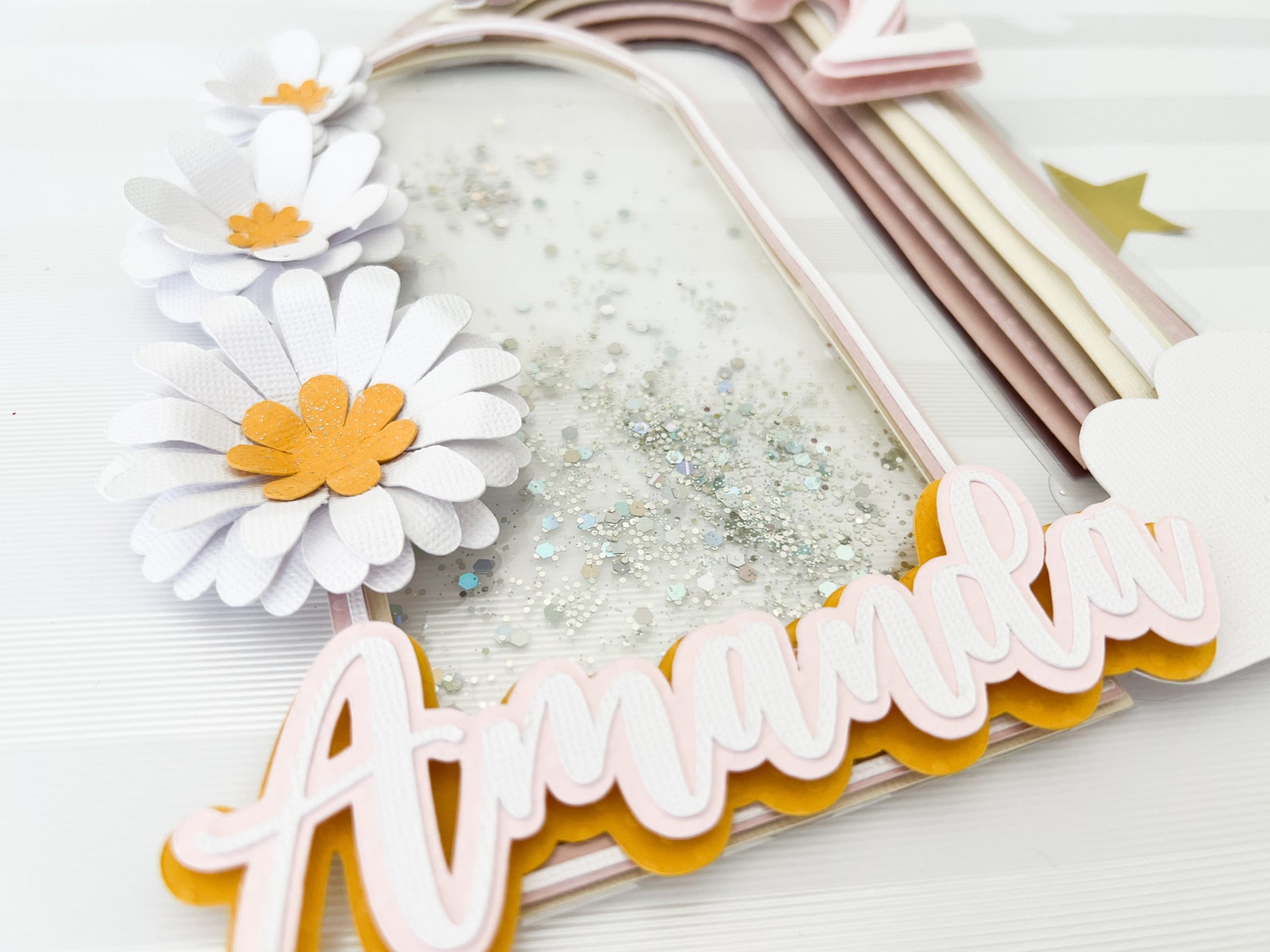 Rainbow Shaker Cake Topper SVG and Studio Cutting Files for - Etsy