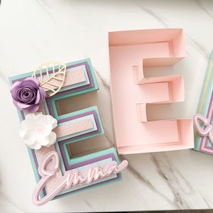 3D Letter Box SVG, Do It Paper, A-Z Front Shaker and Layered, Do It ...