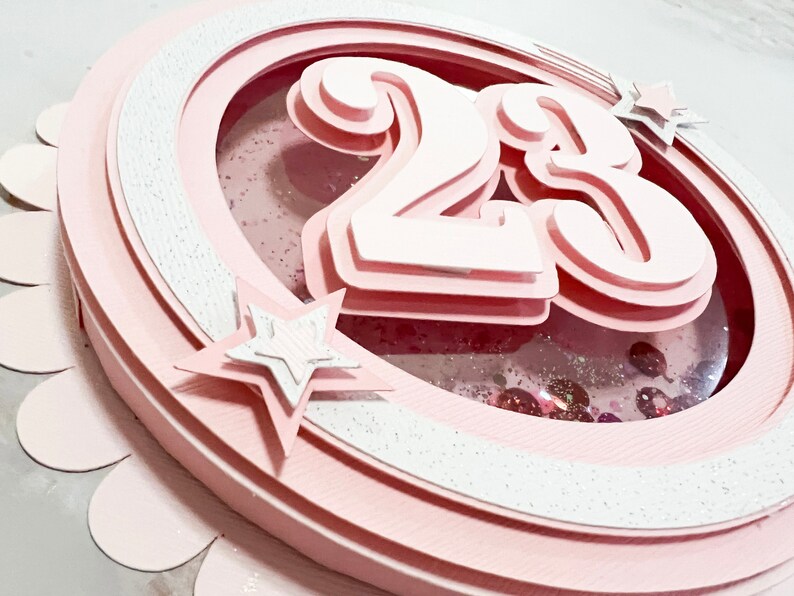 Shaker Scalloped Cake Topper SVG, **(stripe is Included)**, Cutting ...