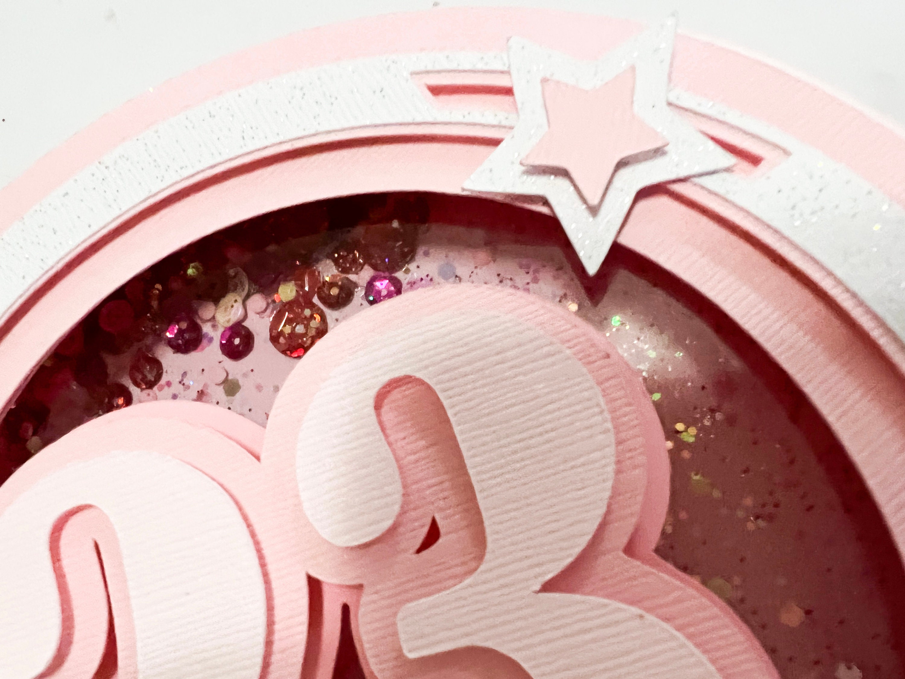 Shaker Scalloped Cake Topper SVG stripe is Included - Etsy UK